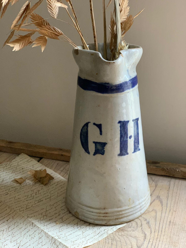 Chunky Vintage French Monogram Jug – Ivy Joan Home